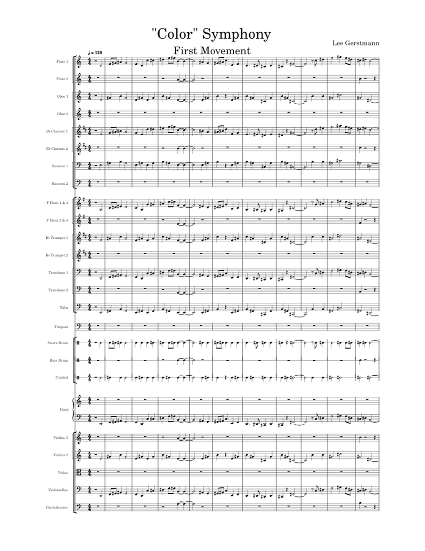 Color Symphony 1 Sheet music for Trombone, Tuba, Flute, Oboe & more ...