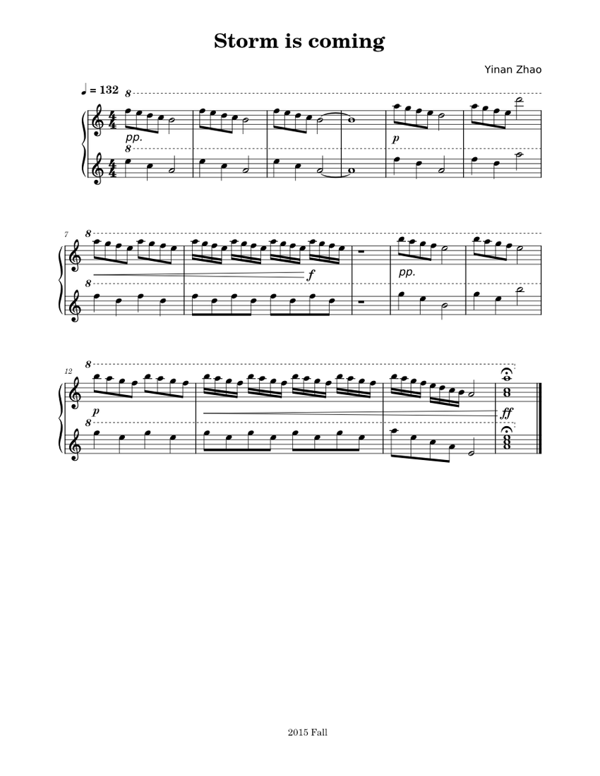 Storm is coming Sheet Music for Piano (Solo) easy | MuseScore.com