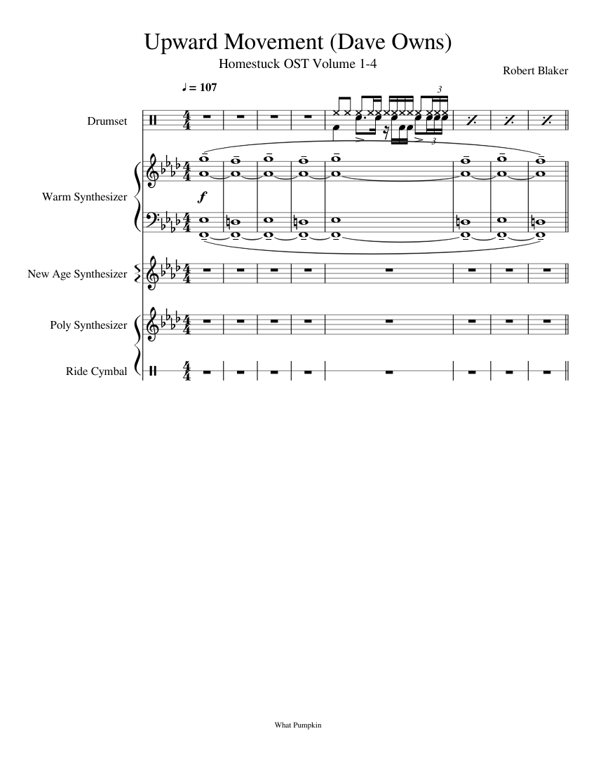 Upward Movement (Dave Owns) by Robert Blaker Sheet Music for Drum group ...
