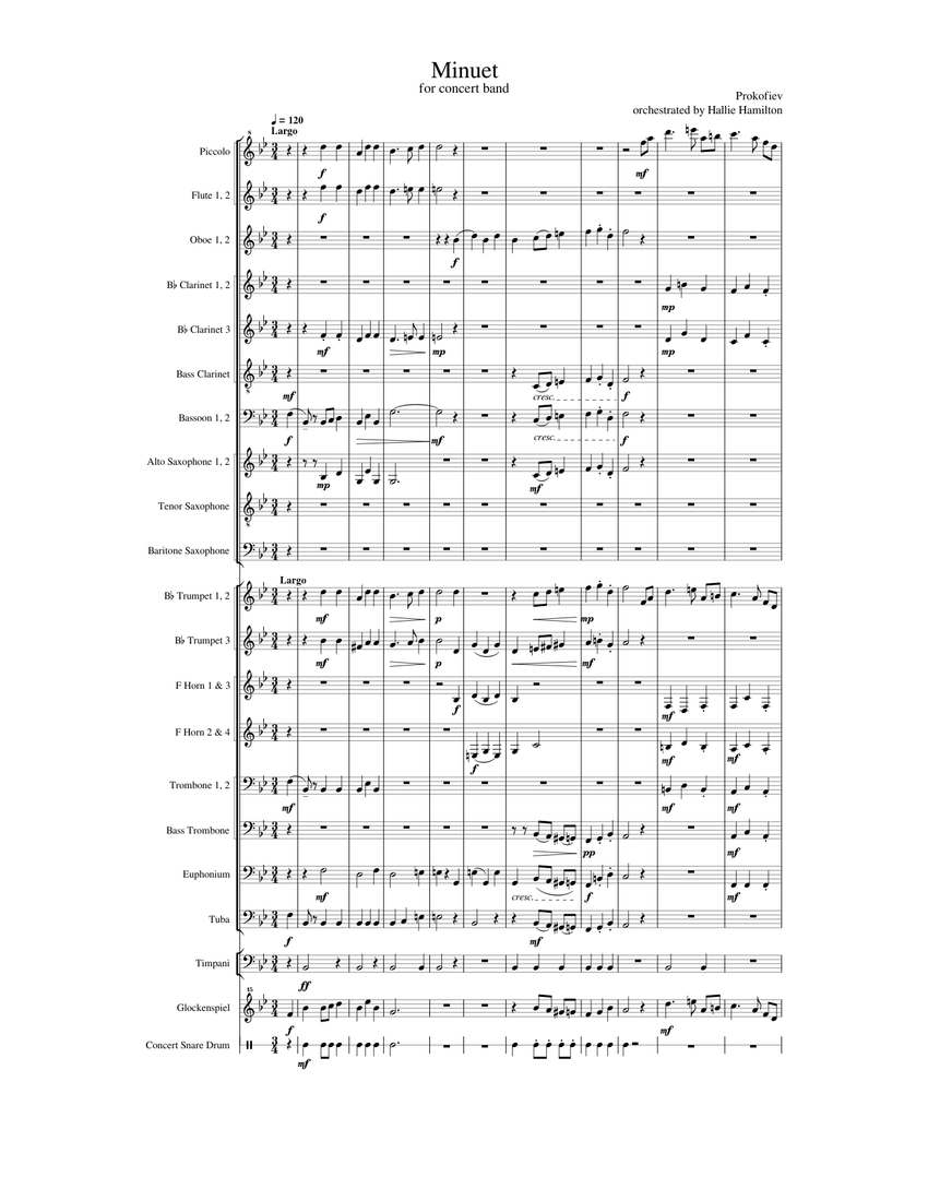 Band Scoring Final Sheet music for Trombone, Euphonium, Tuba, Flute ...