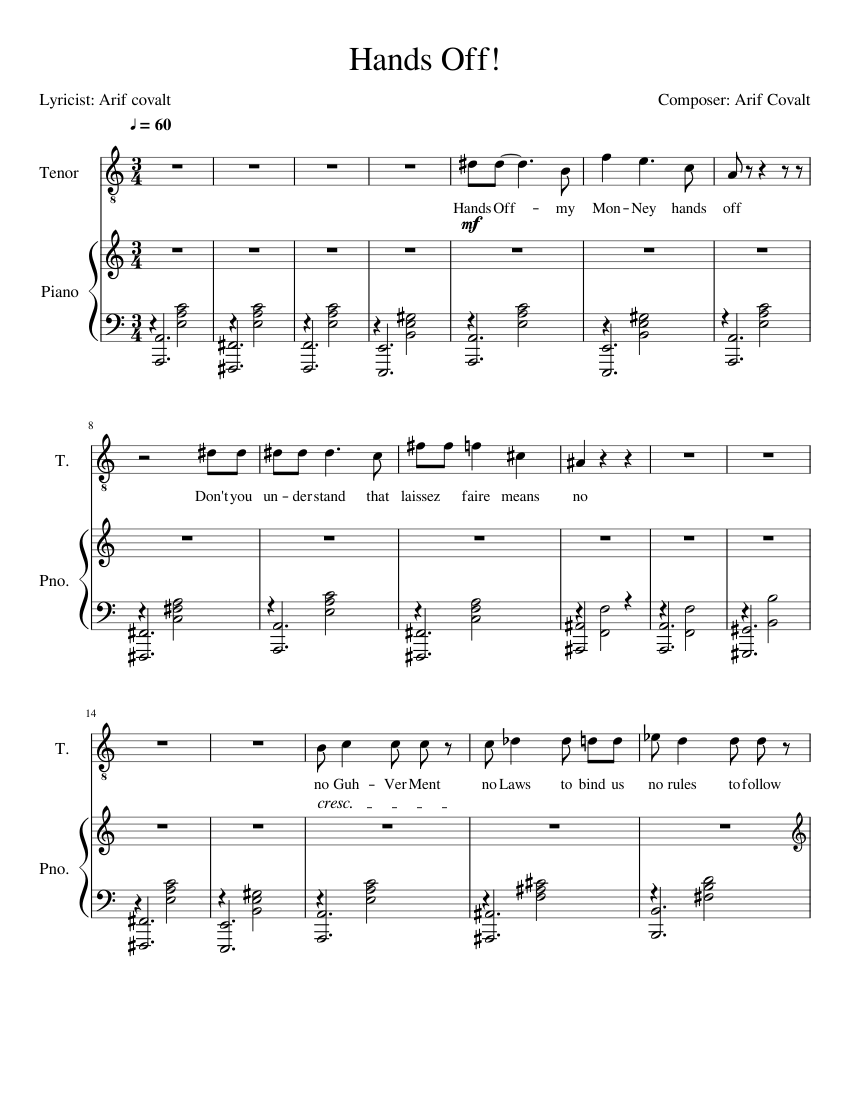 Hands Off! - piano tutorial