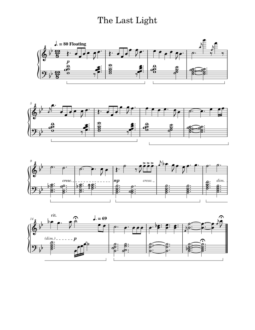 The Last Light - piano tutorial