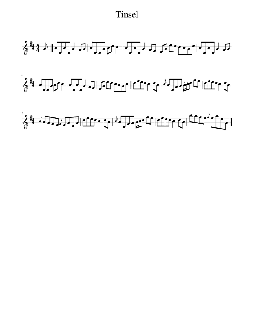 Tinsel Sheet music for Piano (Solo) Easy | Musescore.com