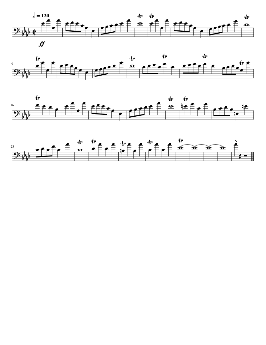 the perfect solo Sheet music for Trombone (Percussion Ensemble ...