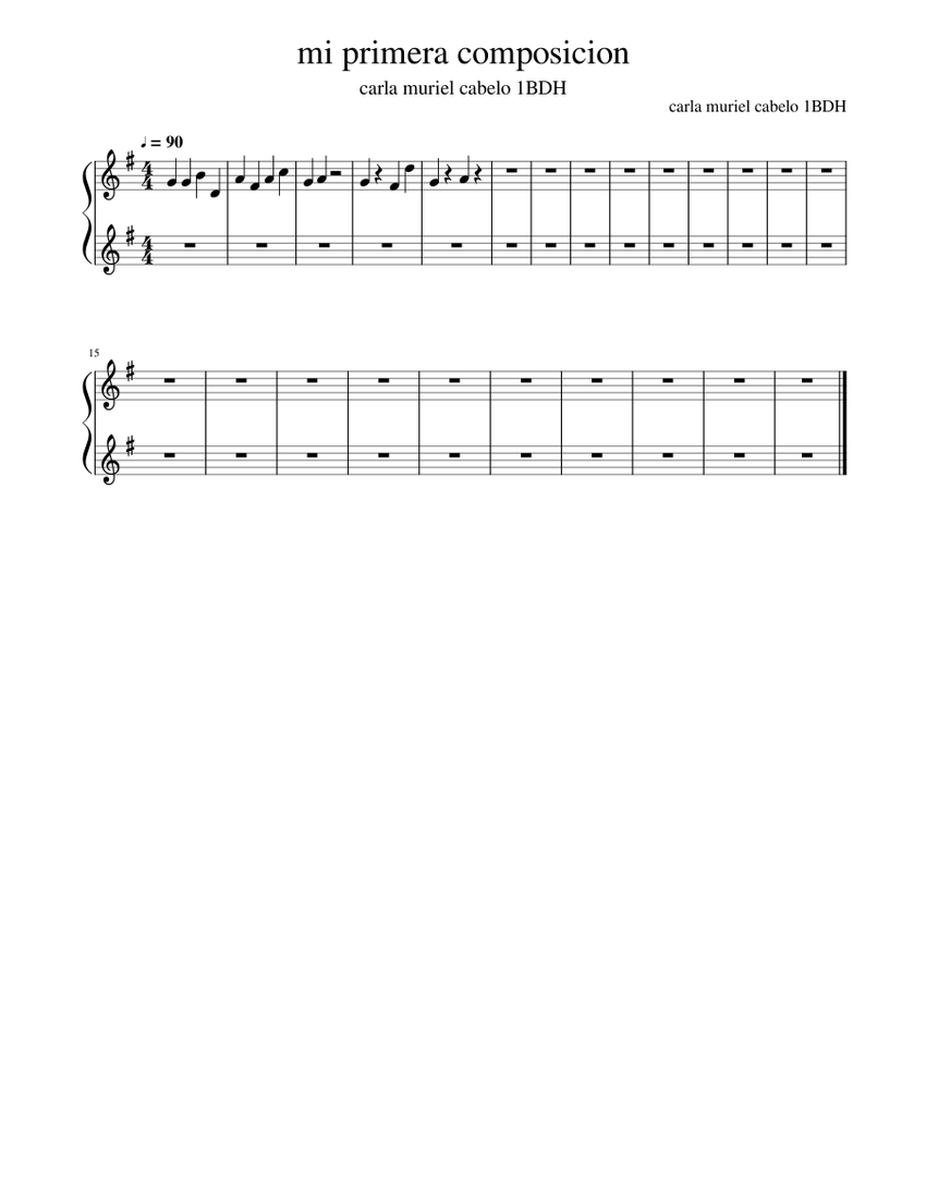 mi_primera_composicion carla Sheet music for Piano (Solo) | Musescore.com