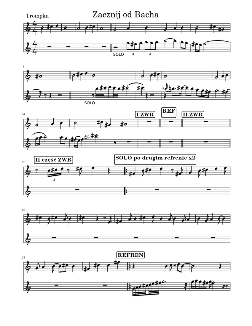 Zacznij od Bacha - TRUMPET - piano tutorial