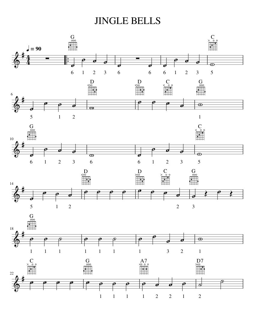 Jingle bells – Misc Traditional Jingle bells– Leadsheet- Soprano ...