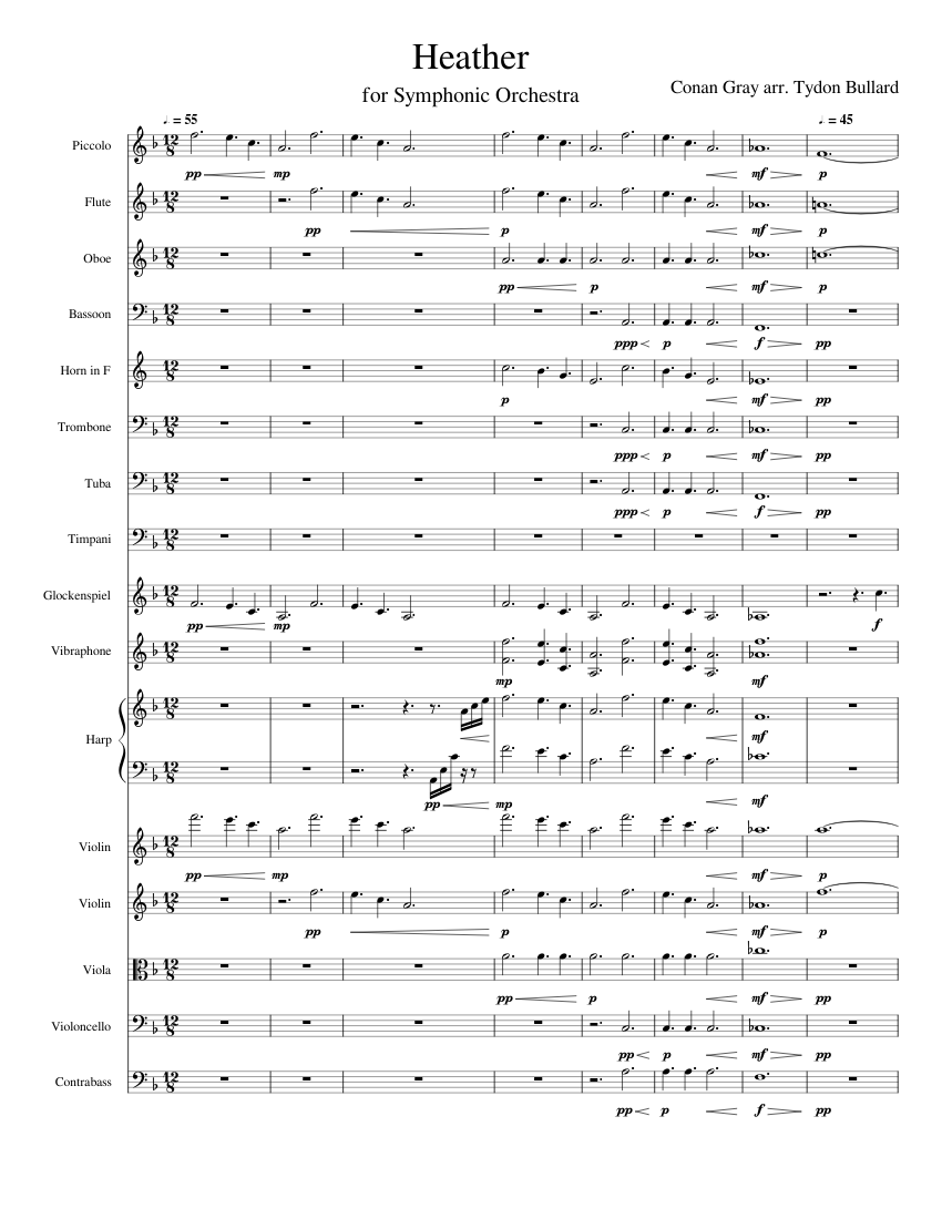 Heather Sheet Music for Trombone, Tuba, Flute piccolo, Flute & more ...