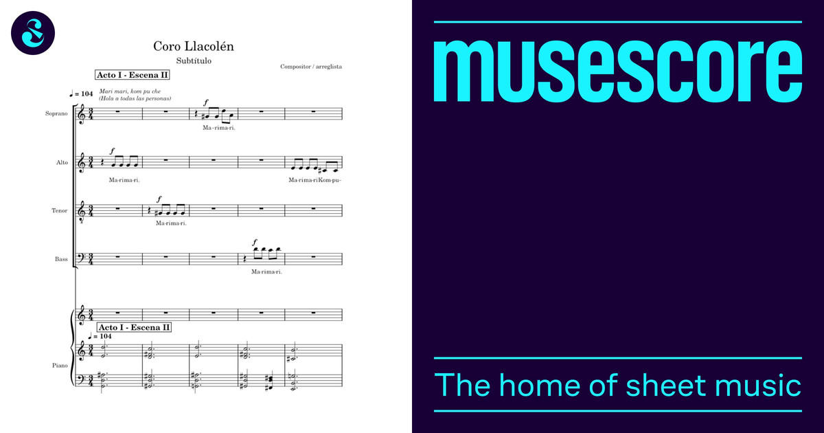 1. Coro Pag 3 a 20 – Victor Hugo Toro Sheet music for Piano, Bass ...