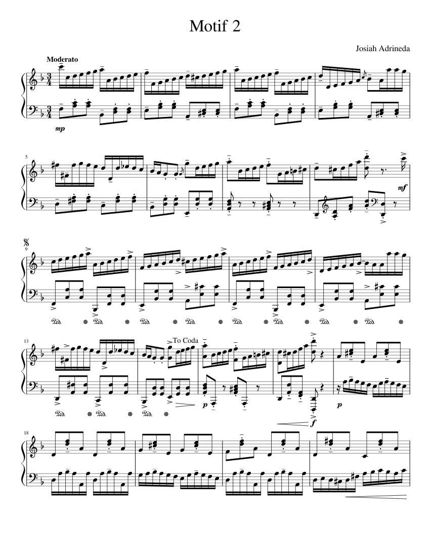 Motif Practice 2 Sheet music for Piano (Solo) | Musescore.com