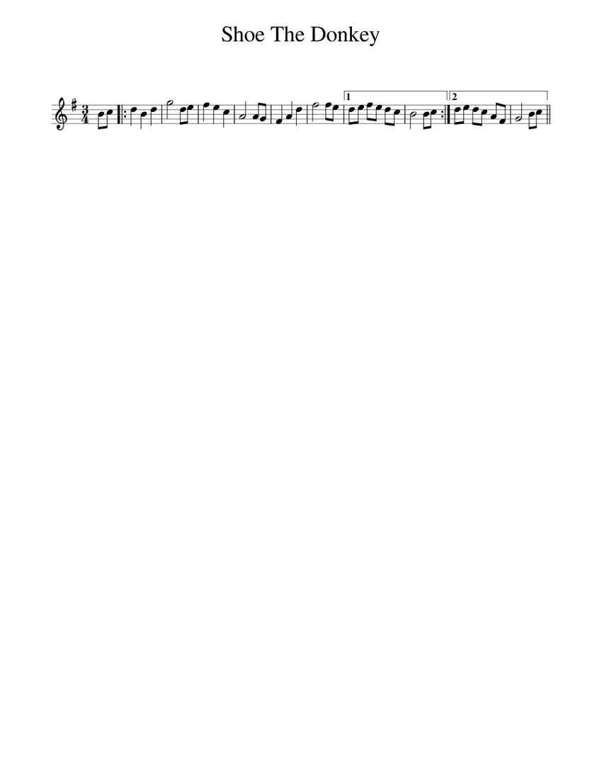 Shoe The Donkey Sheet music for Piano (Solo) Easy | Musescore.com