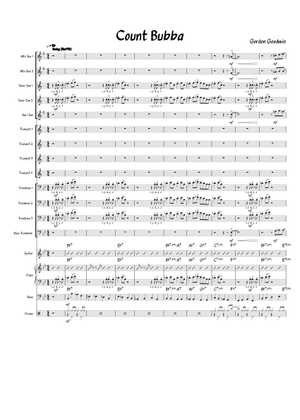Count Bubba Sheet Music with Chords for Piano, Trombone, Saxophone alto ...