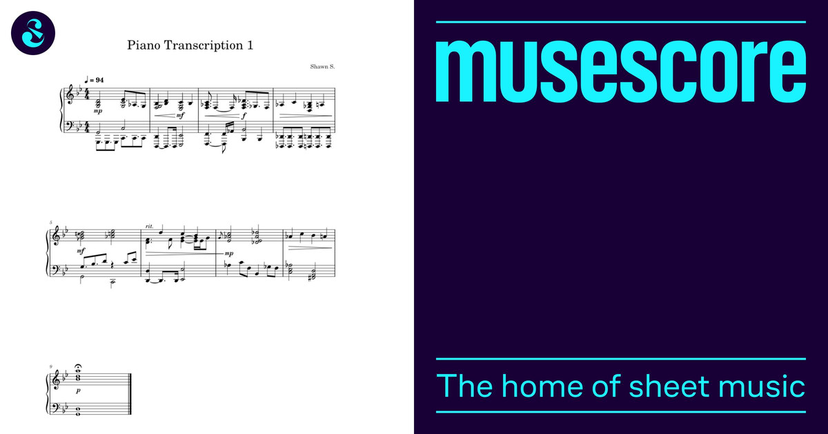 Piano Transcription 1 Sheet music for Piano (Solo) Easy | Musescore.com
