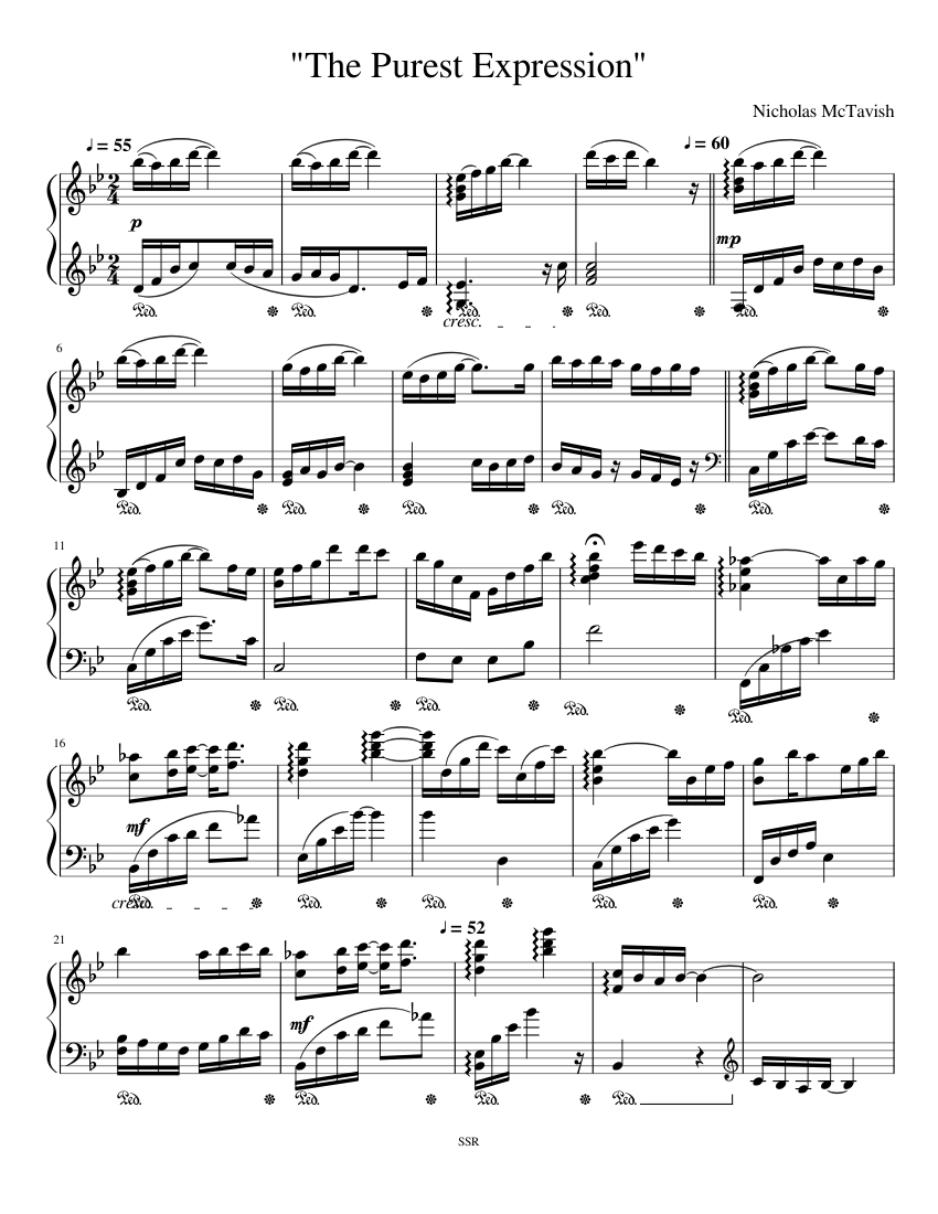 The Purest Expression Sheet Music for Piano (Solo) | MuseScore.com