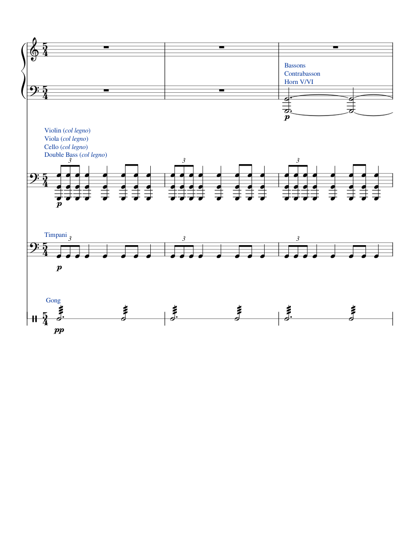 Mars, the Bringer of War – Gustav Holst Sheet Music for Organ, Timpani ...