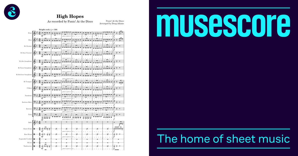 High Hopes - Doug Adams Sheet Music for Trombone, Tuba, Flute, Oboe ...