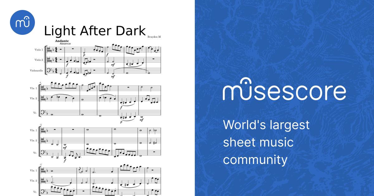Light_After_Dark Sheet music for Viola, Cello (Mixed Trio) | Musescore.com