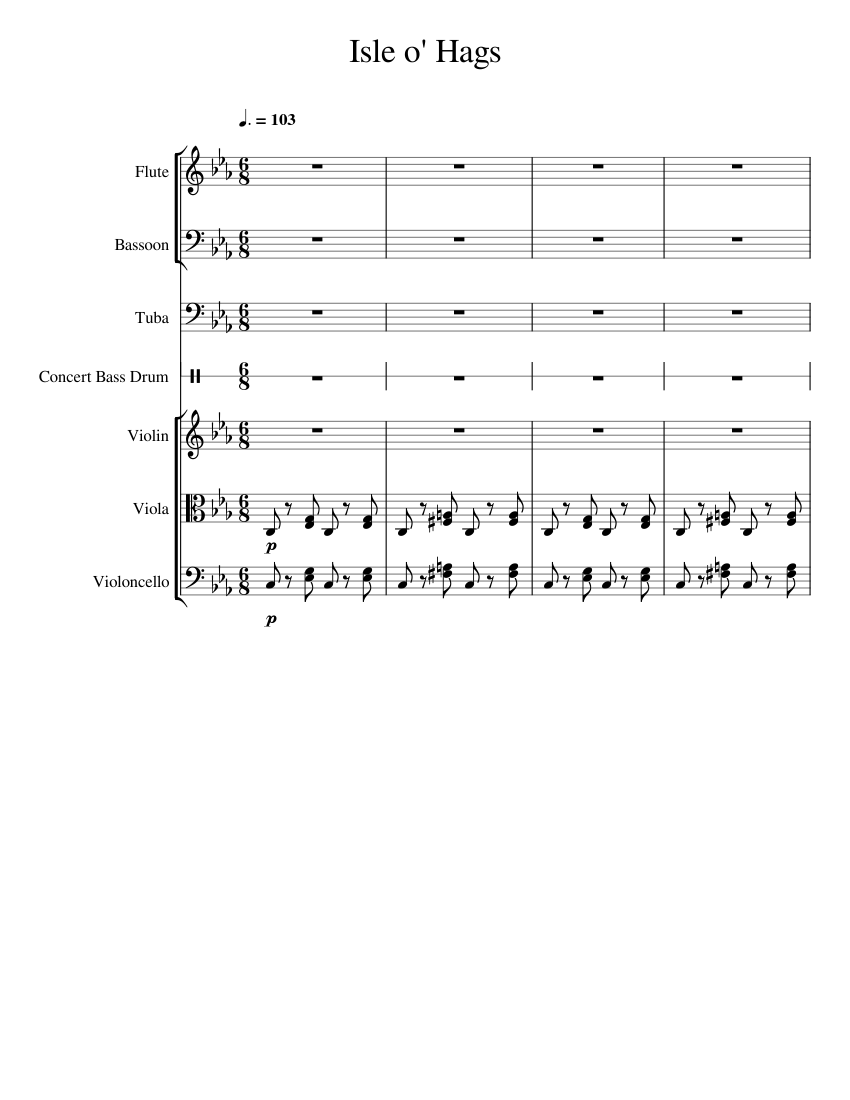 Isle O' Hags – Grant Kirkhope Sheet Music for Tuba, Flute, Bassoon ...
