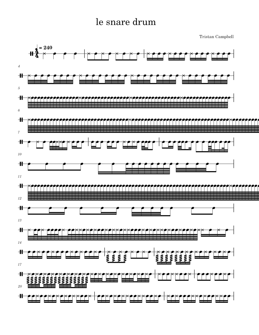 le snare drum Sheet music for Snare drum (Solo) | Musescore.com