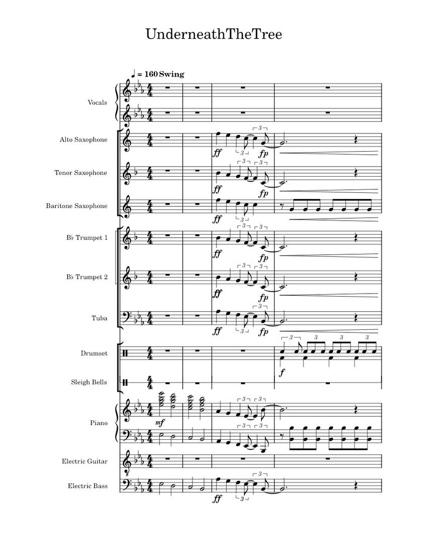 Underneath the tree – Kelly Clarkson Underneath The Tree Sheet Music ...