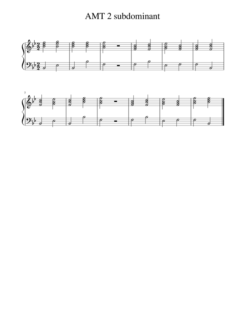 AMT 2 subdominant Sheet music for Piano (Solo) | Musescore.com