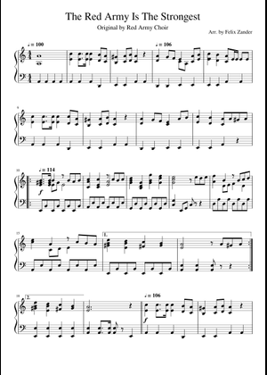 Red army is the strongest – Alexander Alexandrov Sheet Music for Piano ...