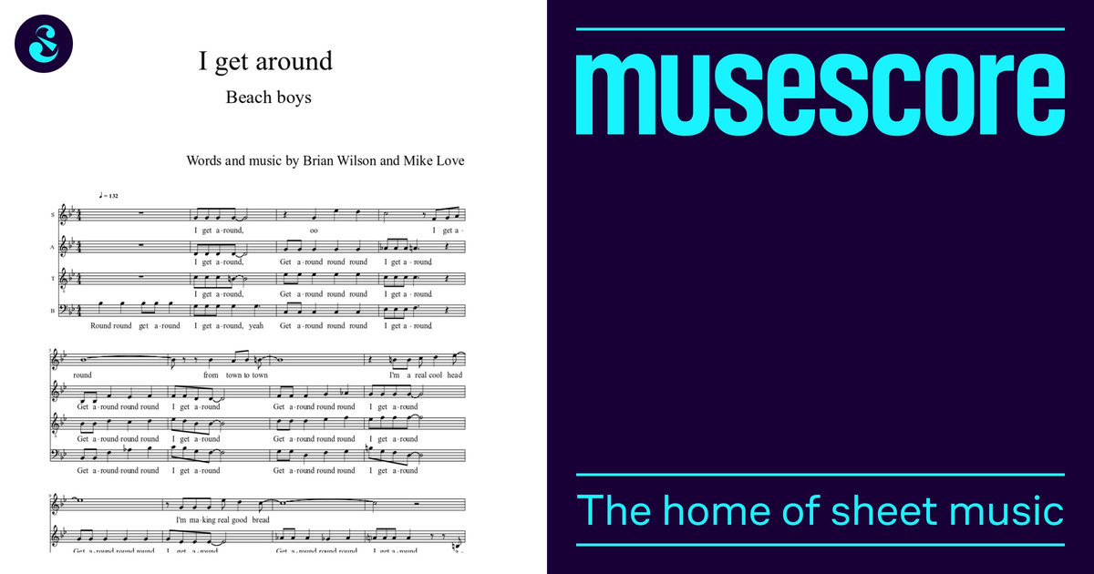 I get around - beach boys - SATB Sheet Music for Soprano, Alto, Tenor ...