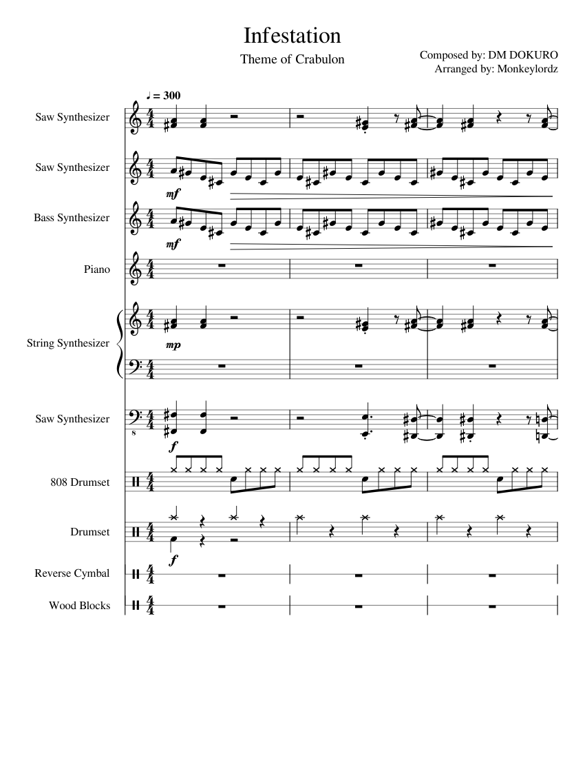 Infestation | Terraria Calamity Mod Music - Theme of Crabulon Sheet ...