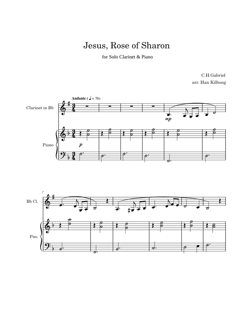 Jesus, Rose of Sharon – Charles Hutchinson Gabriel Sheet music for ...
