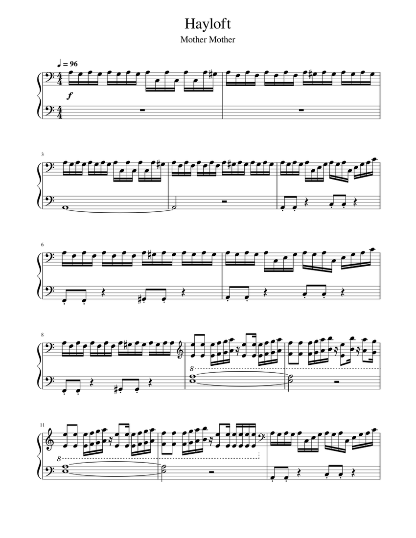 Hayloft - piano tutorial