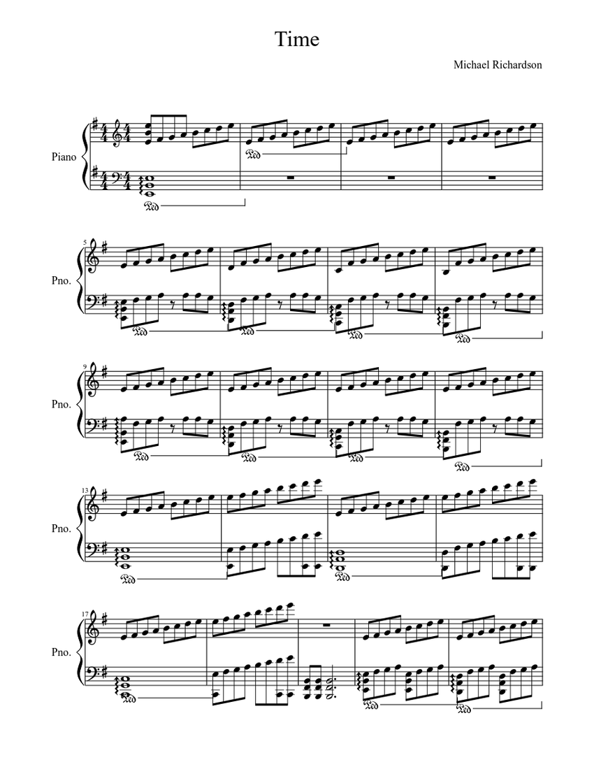 Time Sheet music | Download free in PDF or MIDI | Musescore.com